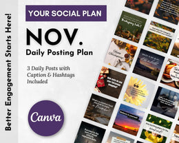 November Daily Posting Plan | 3 Posts a Day | Your Social Plan ...