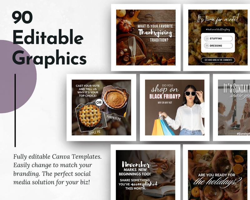 November Daily Posting Plan - Your Social Plan