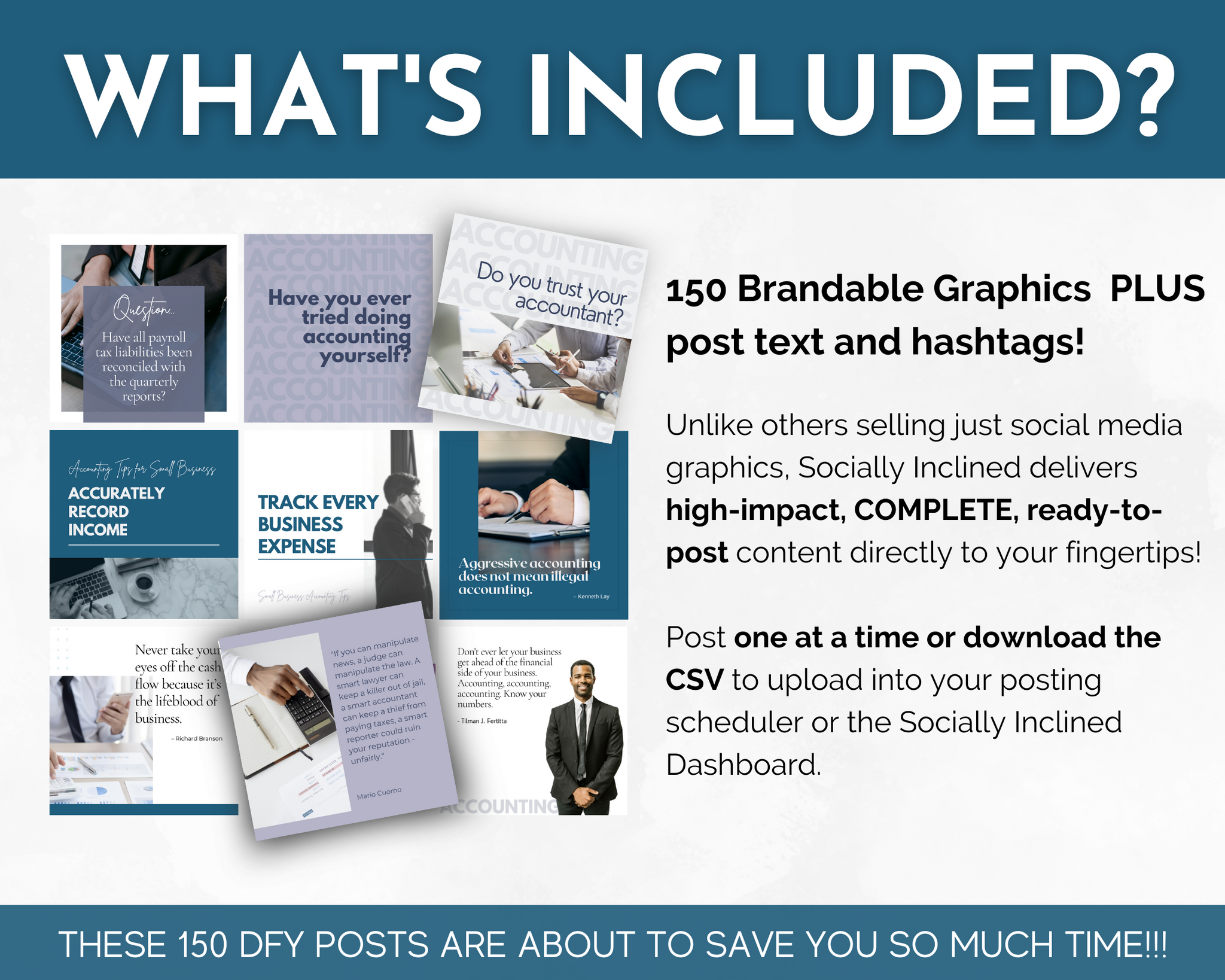 Accounting Social Media Post Bundle with Canva Templates – Socially ...